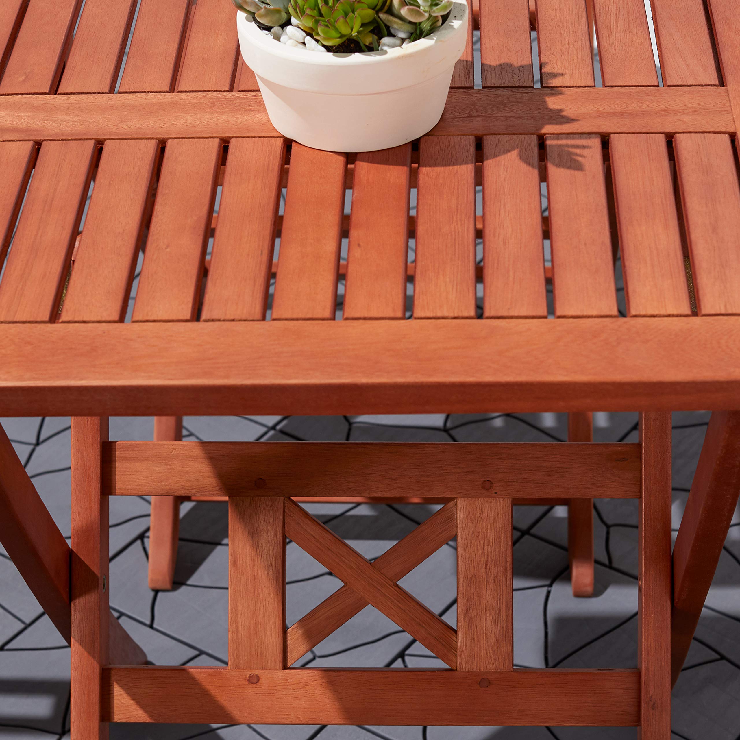 VIFAH V03SET2 Outdoor Wood 5-Piece Dining Set