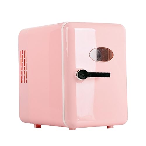KLKCMS Mini Fridge Portable USB Fridge Personal Refrigerator Compact Refrigerator for Travel Dorm Home Bedroom Car, Pink
