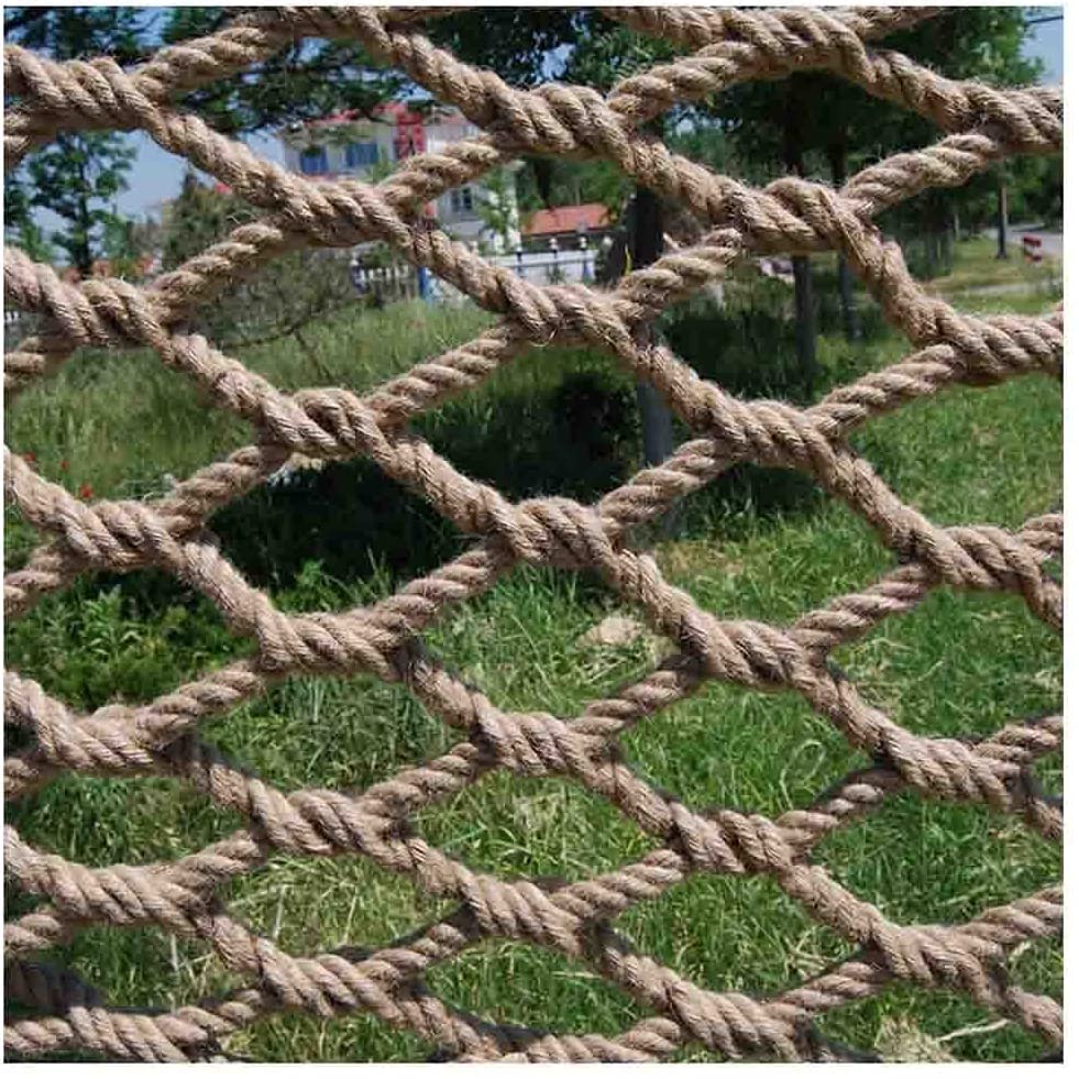 OUYOXI Kids Climbing Net, Hemp Rope Net Rock Wall Climb Net, Kids Training Net Large Mesh Multi-Size Safety and Environmentally Dia 8MM (Size:1x3m/3.28x9.84ft) (Color : Yellow, Size : 2