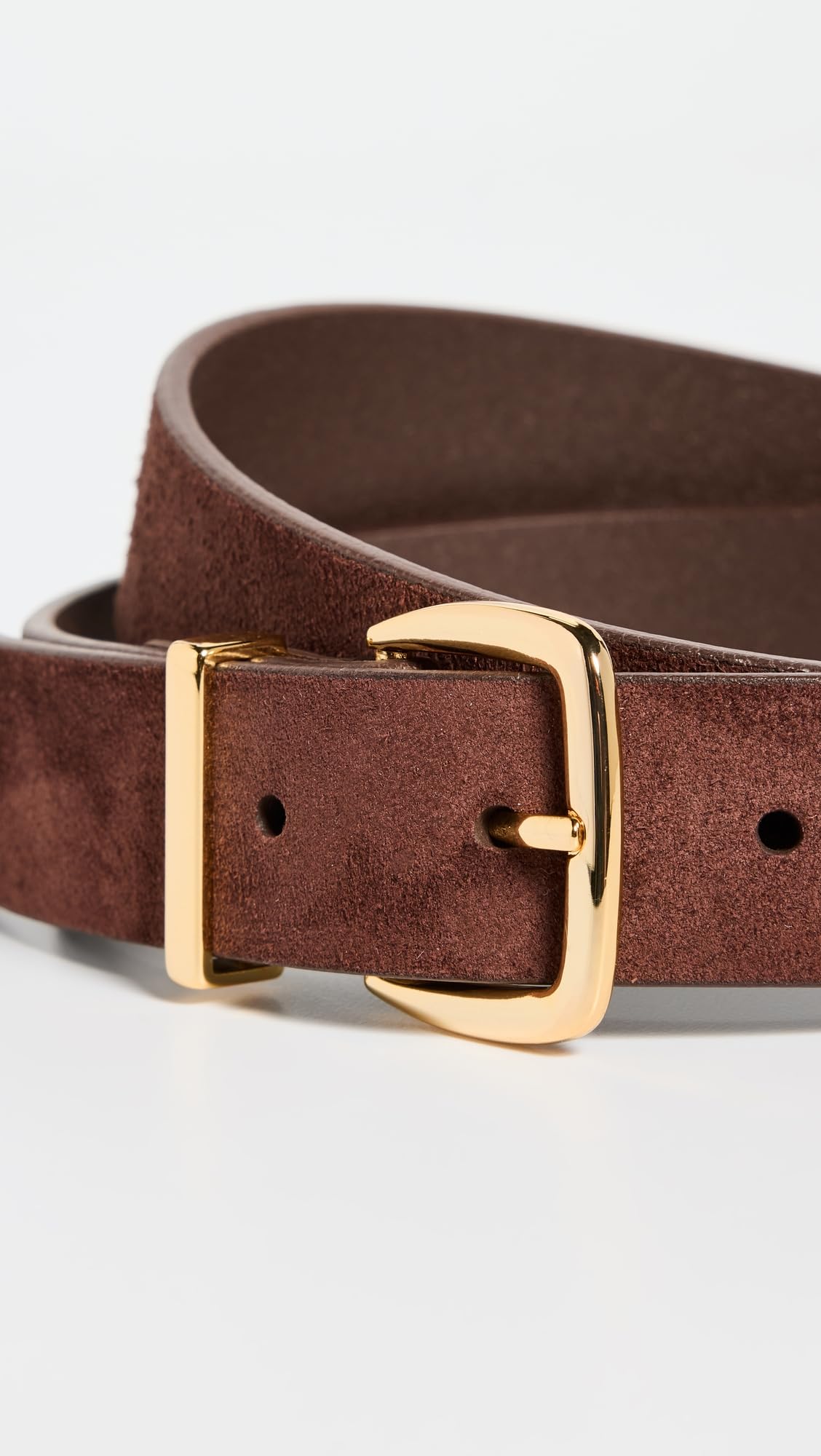 Madewell Women's The Essential Suede Belt, Chocolate Raisin, Brown, L