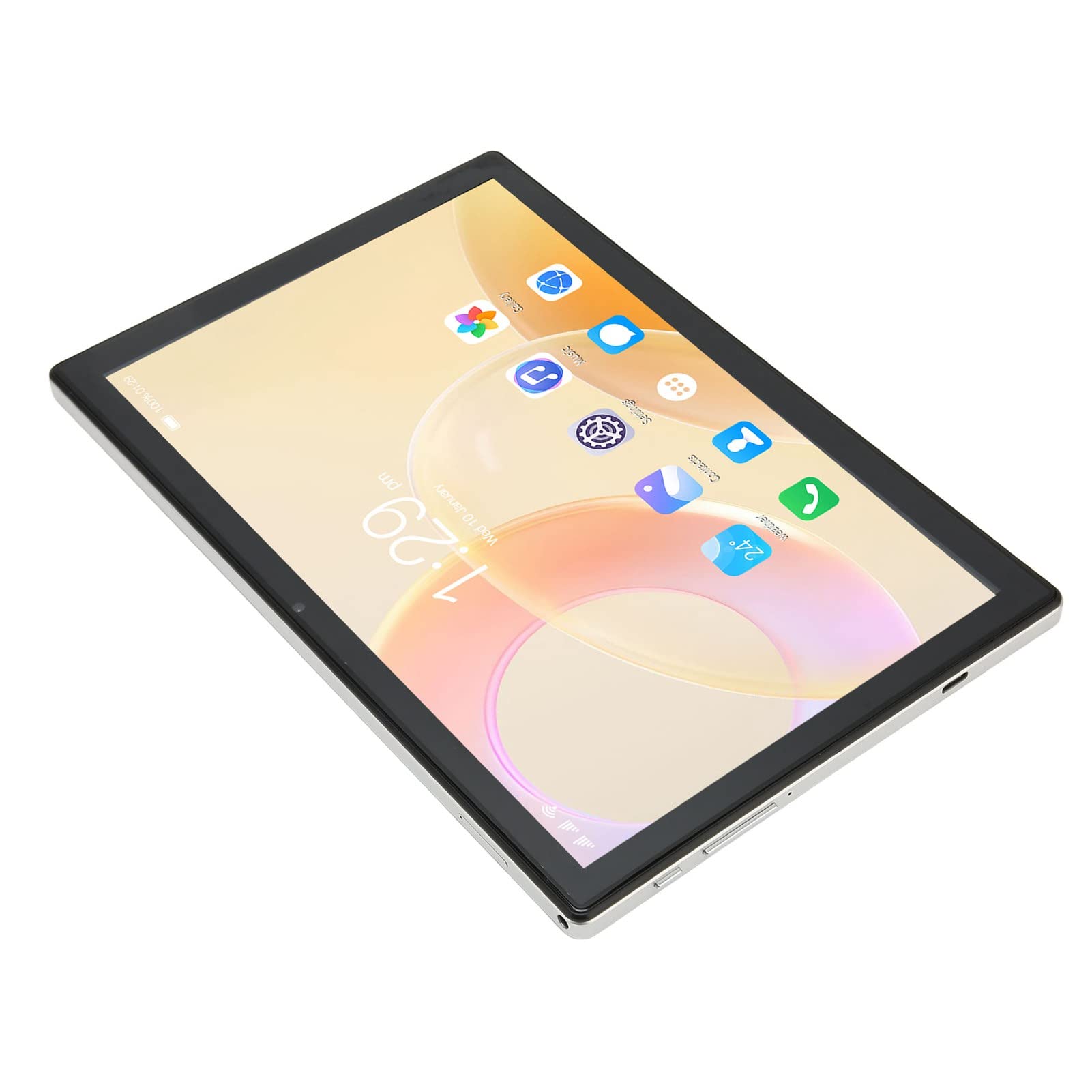 Naroote 10 Inch Tablet, Octa Core CPU White Office Tablet for Business (US Plug)