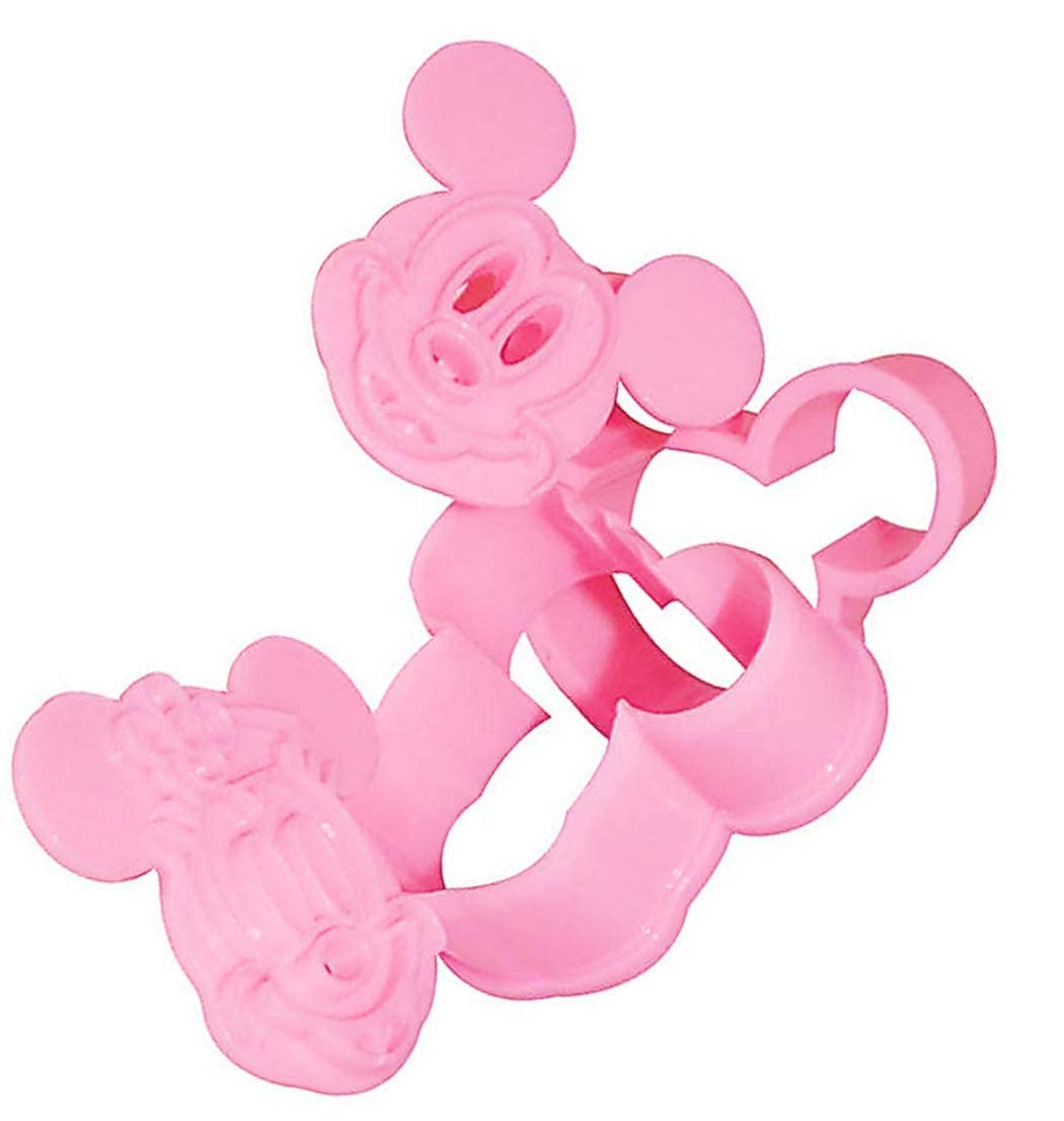 Mickey Minnie Shape Cookie Cutter Mold Set Cookie Cutters for Baking Stamps 2.2" ear to ear, 1.5" mid-face, 1.6" height. 0.8" thick - with a small Pipette Squeeze Dropper