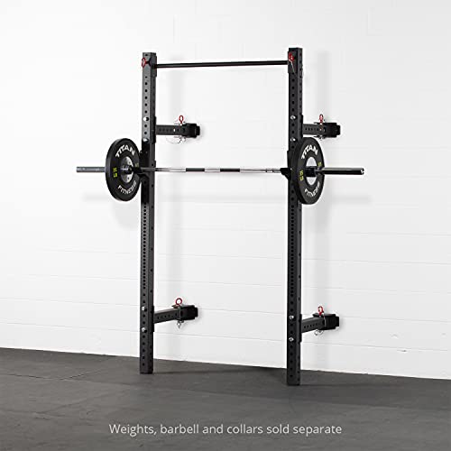Titan Fitness X-3 Series 91in Wall Mounted Folding Power Rack, 21in Depth Space Savings Rack, Folds up to 8†from the Wall
