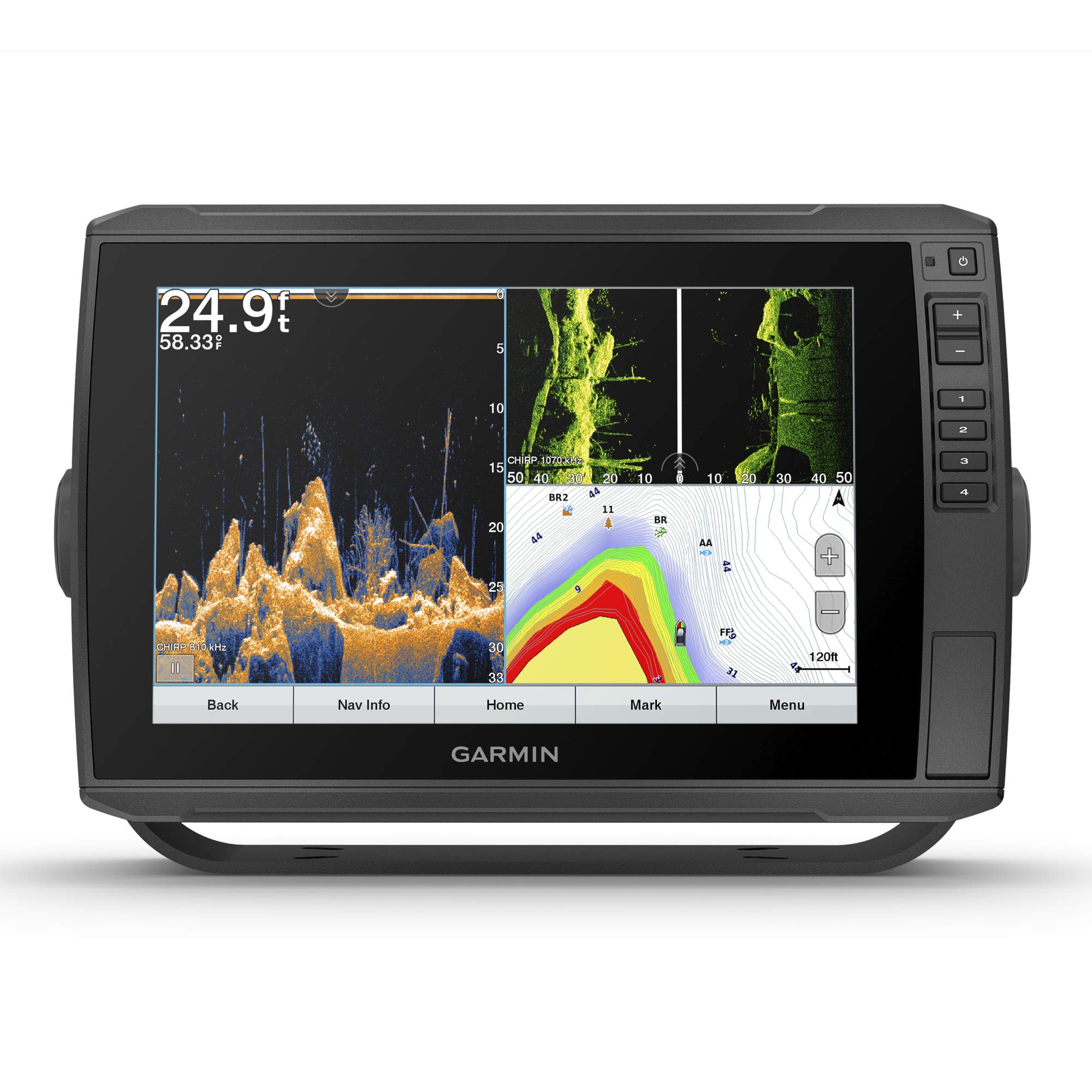 LiveScope™ Plus System with GLS 10™ and LVS34 Transducer, Target Separation, Sharp Sonar Images, Vivid Color, Clear Vision & ECHOMAP Ultra 106sv with GT56UHD-TM Transducer, 10"" Touchscreen Combo