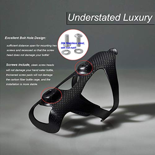 ThinkTop 2 Pack Ultra-Light Full Carbon Fiber Bicycle Bike Drink Water Bottle Cage Holder Brackets for Road Bike MTB Cycling