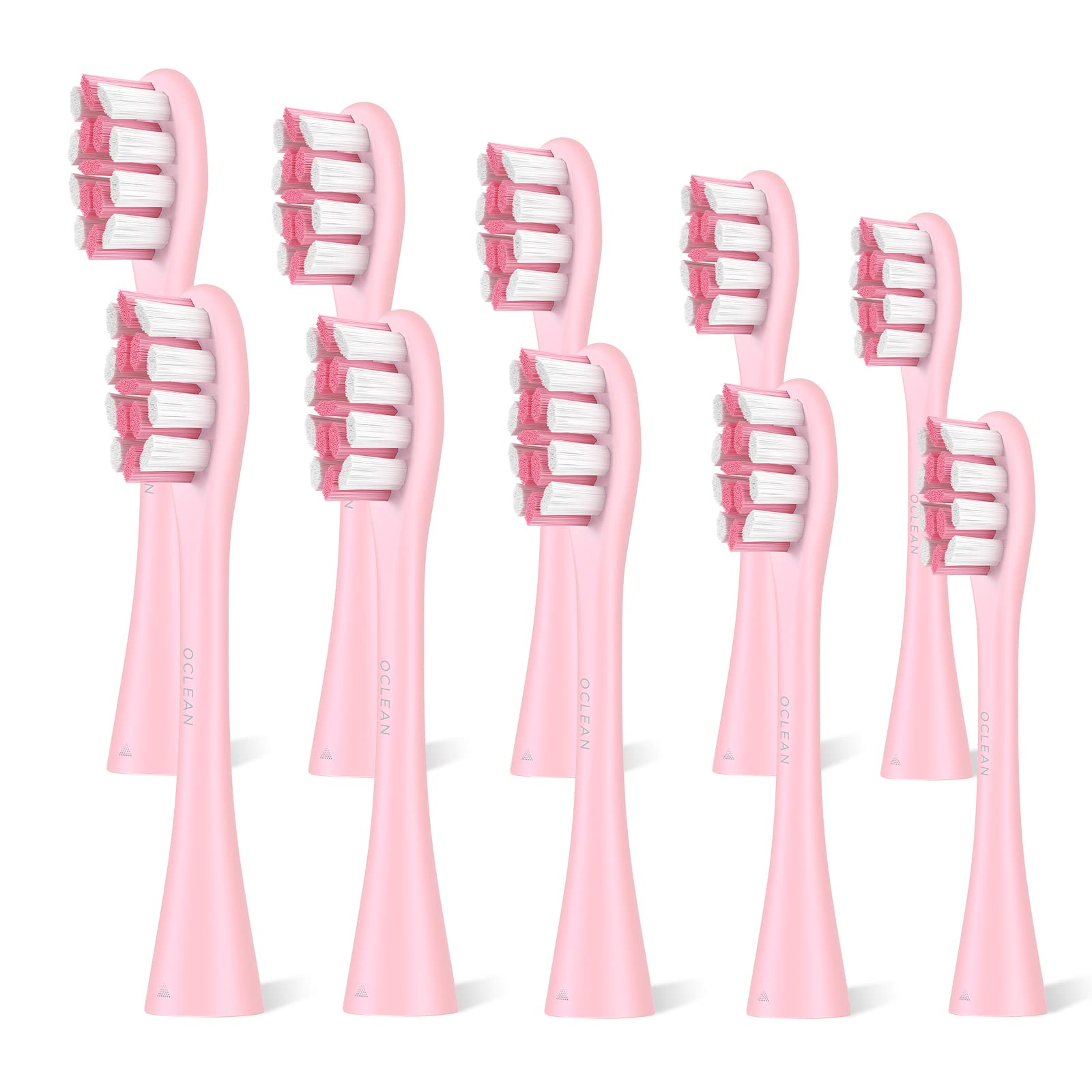 Oclean Replacement Toothbrush Heads, Daily Clean, Compatible with All Oclean Electric Toothbrush (10 Packs, Pink)