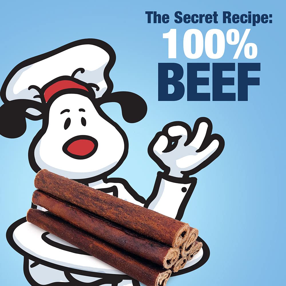 ValueBull Collagen Sticks, Beef Dog Chews, Thick 12 Inch, 100 Count Bulk Pack - Natural & Safe, Single Ingredient, Long Lasting, Healthy for HIPS, Joints, Skin & Coat
