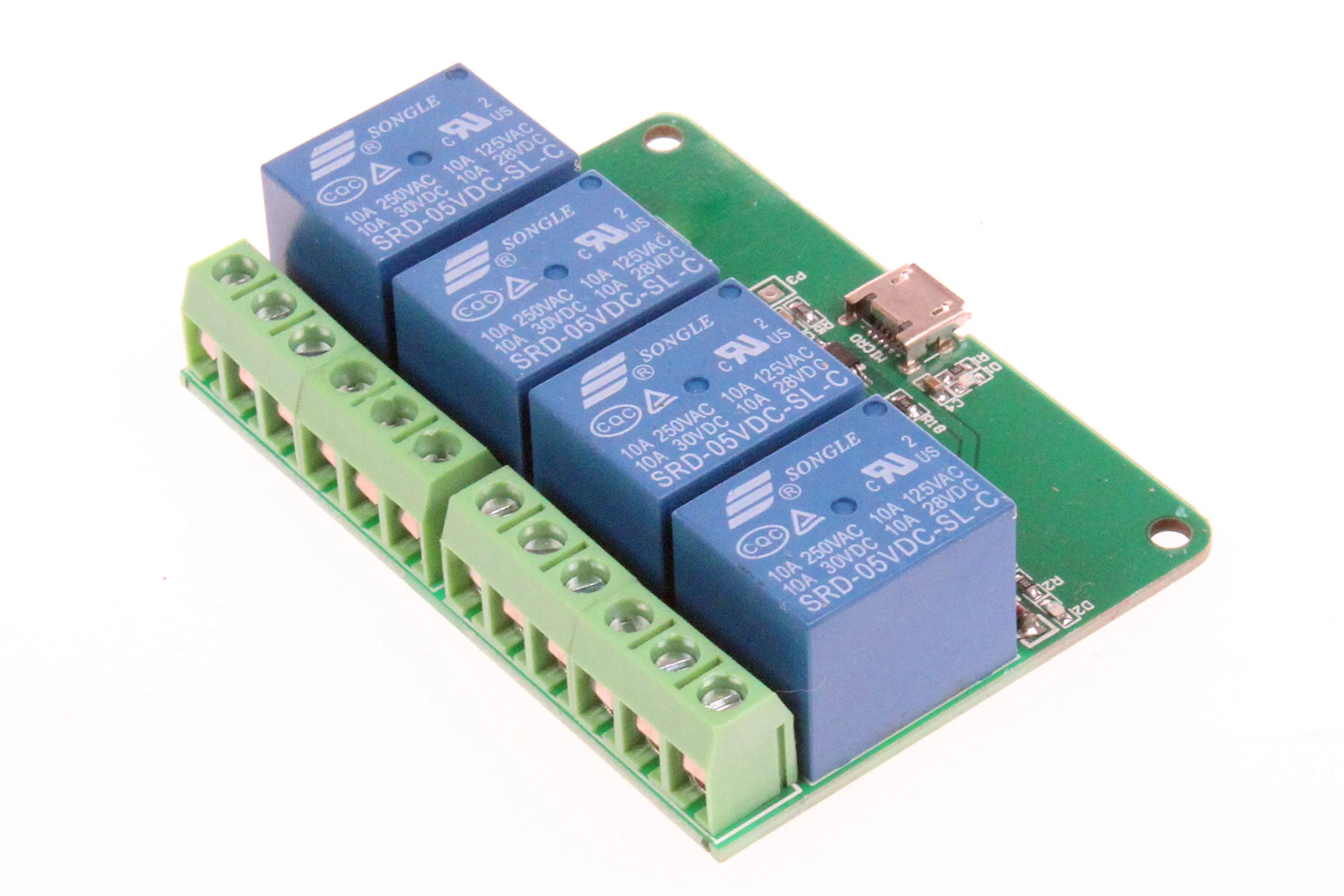 NOYITO HID Drive-free USB Computer Control Switch Relay Module USB Smart Switch Control Plug and Play (4-Channel Micro-USB)