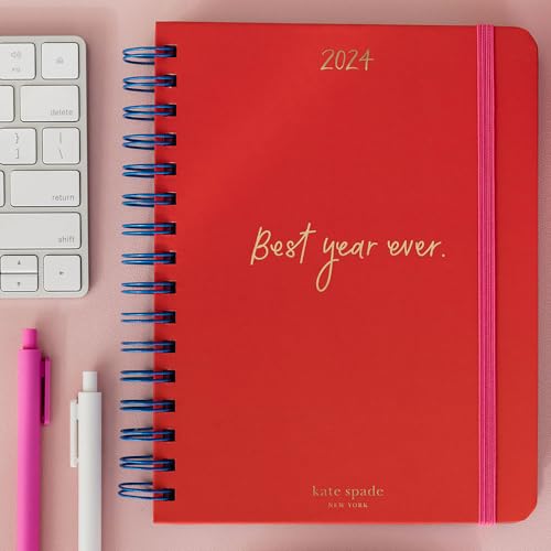 Kate Spade New York 2024 Planner Weekly and Monthly, January 2024 - December 2024, Hardcover Spiral Planner