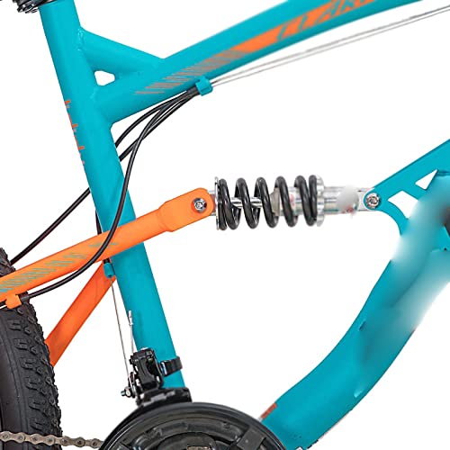 LUGMOzxc Bicycle 26 Inch Steel Frame MTB 21 Speed Mountain Bike Bicycle Double Disc Brake (Color : Blue, Size : 26 inch)