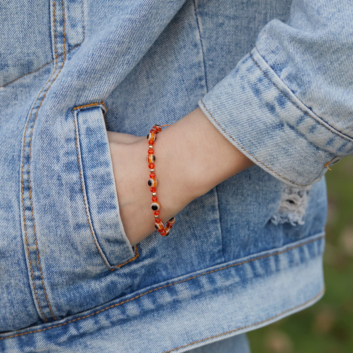 Lucky Eye Beads Red Rope Handmade Braided Bracelets Jewelry Bangles String Woven Adjustable Bracelets for Women Lady Girls Gift Professional Design