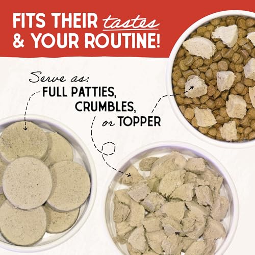 Stella & Chewy's Freeze Dried Raw Dinner Patties – Grain Free Dog Food, Protein Rich Chewy’s Chicken Recipe – 14 oz Bag