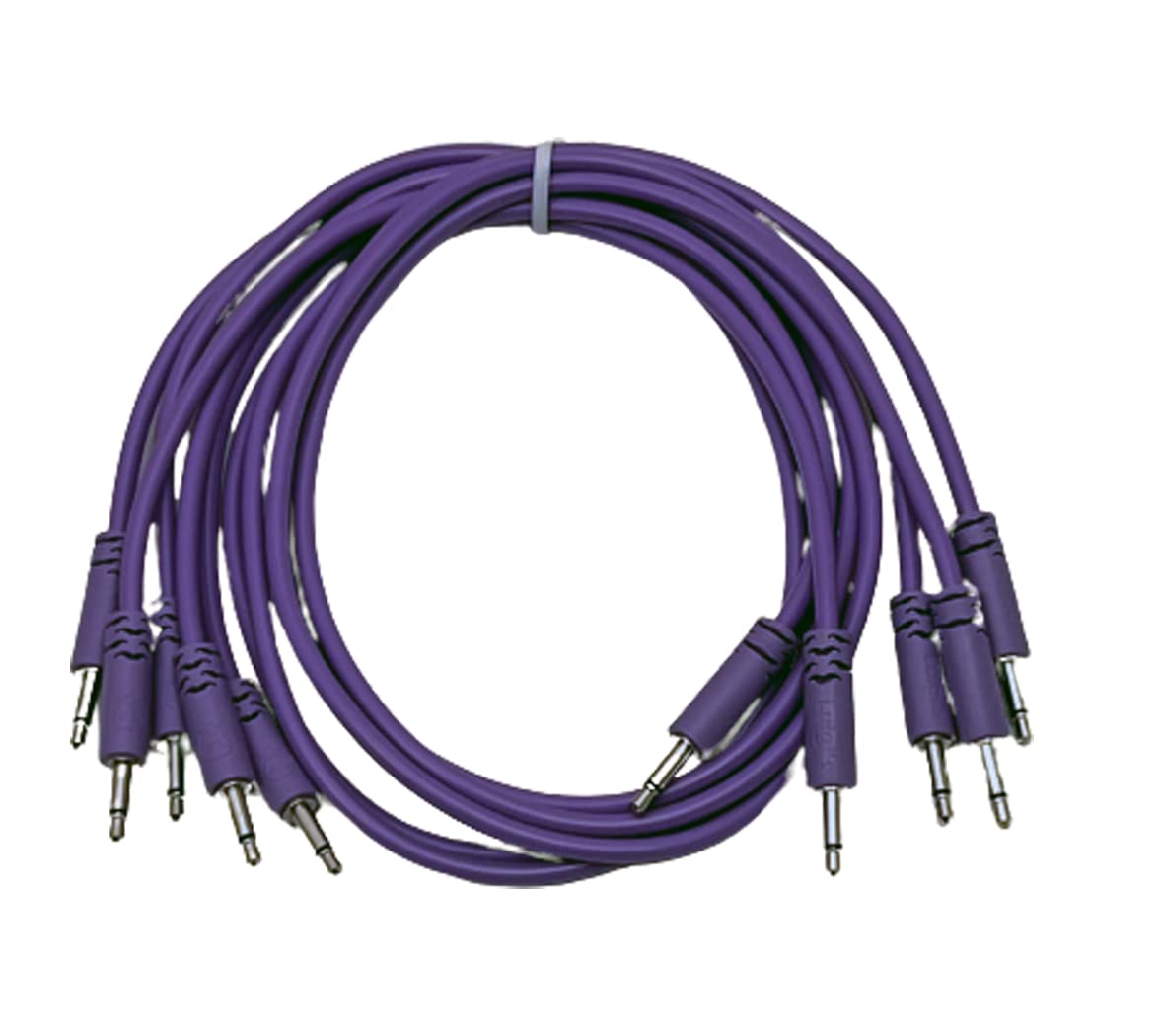 Luigis Modular Supply Spaghetti Eurorack Patch Cables - Package of 5 Purple Cables, 24 (60 cm)