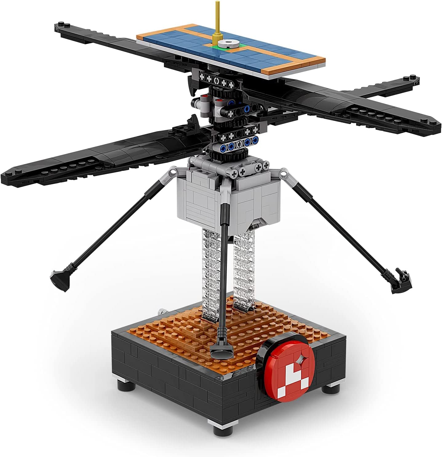 NA-SA Mars Helicopter Ingenuity Building Block Sets,Mars Exploration Building Bricks Model,Outer Space Toys for Mars Perseverance Rover, Halloween for Kids Adults (735 Pieces)