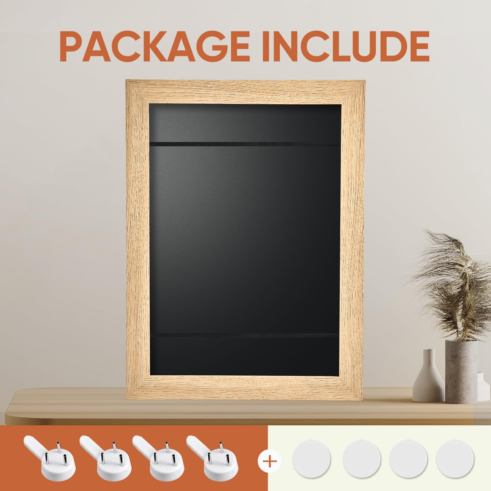 Sank Kids Art Frames 8.5x11 - Letter-Size Front Opening Artwork Display Storage Frame for Wall, 3D Picture, Crafts, Children Drawing, Portfolio - Horizontal and Vertical Formats (WOOD GRAIN,1 PACK)