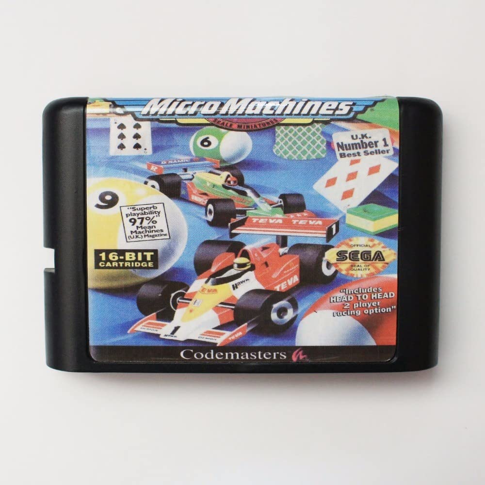 Micro Machines 16 Bit MD Game Card For Sega Mega Drive For Genesis (Black)