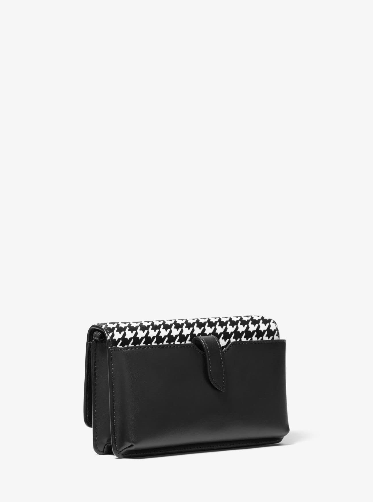 MICHAEL KORS Jet Set Small Houndstooth Printed Calf Hair Smartphone Crossbody Bag