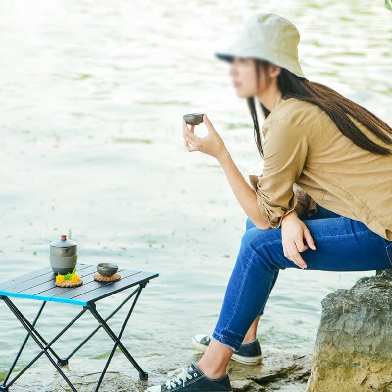 LMMDDP Outdoor Folding Table Chair Camping Aluminium Alloy BBQ Picnic Table Waterproof Durable Folding Table Desk