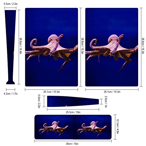 Ocean Animal Octopus Full Protective Skin Cover Design Wrap Decal Sticker Compatible with PS5 Digital Edition Console and Controller