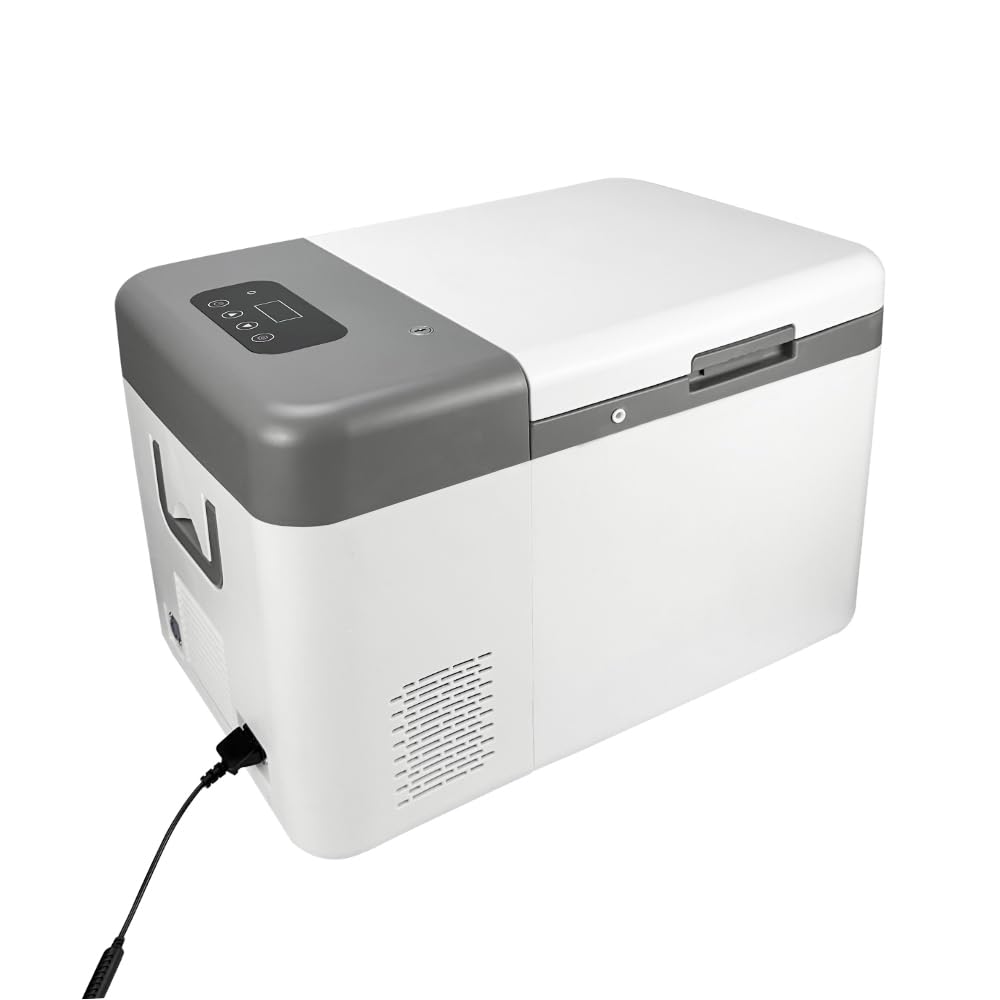 Ultra-Low Temperature Freezer,20L-Gray, Protable -86℃/-112 °F Lab Cryogenic Freezer Samples Flash Freezer for Laboratory Samples Storage,12V DC~240V AC Compatible, Adjustable Voltage (Gray)