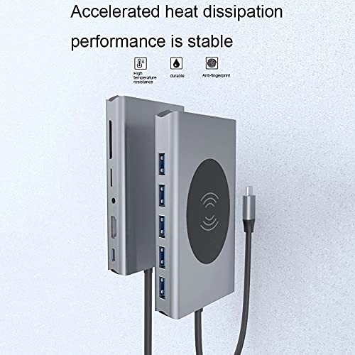 n/a USB Type C Hub USB 3.0 Type-C Hub to HDMI Adapter 4K Thunderbolt 5 USB C Hub with TF SD Reader Slot PD