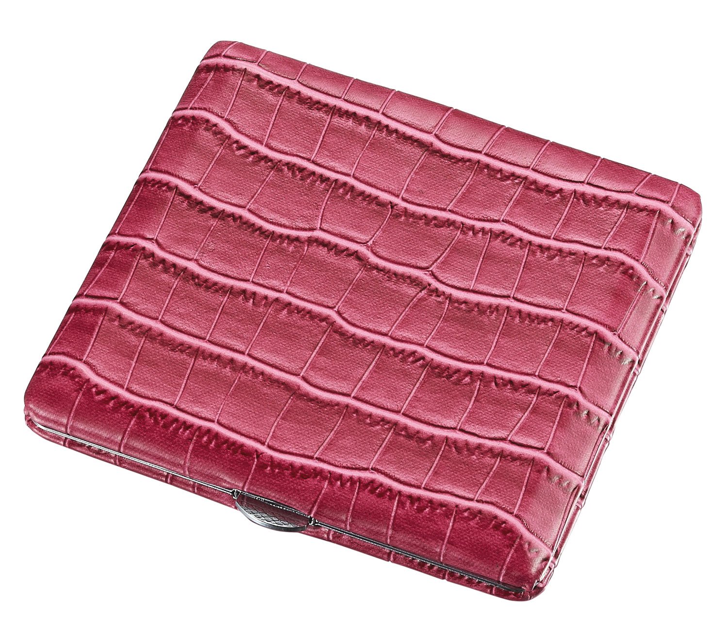 Visol Products Nava Crocodile Pattern Cigarette Case, Hot Pink