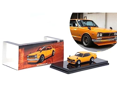 Skyline 2000 GT-R (KPGC10) RHD (Right Hand Drive) Orange Malaysia Diecast Expo Event Edition (2023) 1/64 Diecast Model Car by Inno Models IN64-KPGC10-MDX23OR