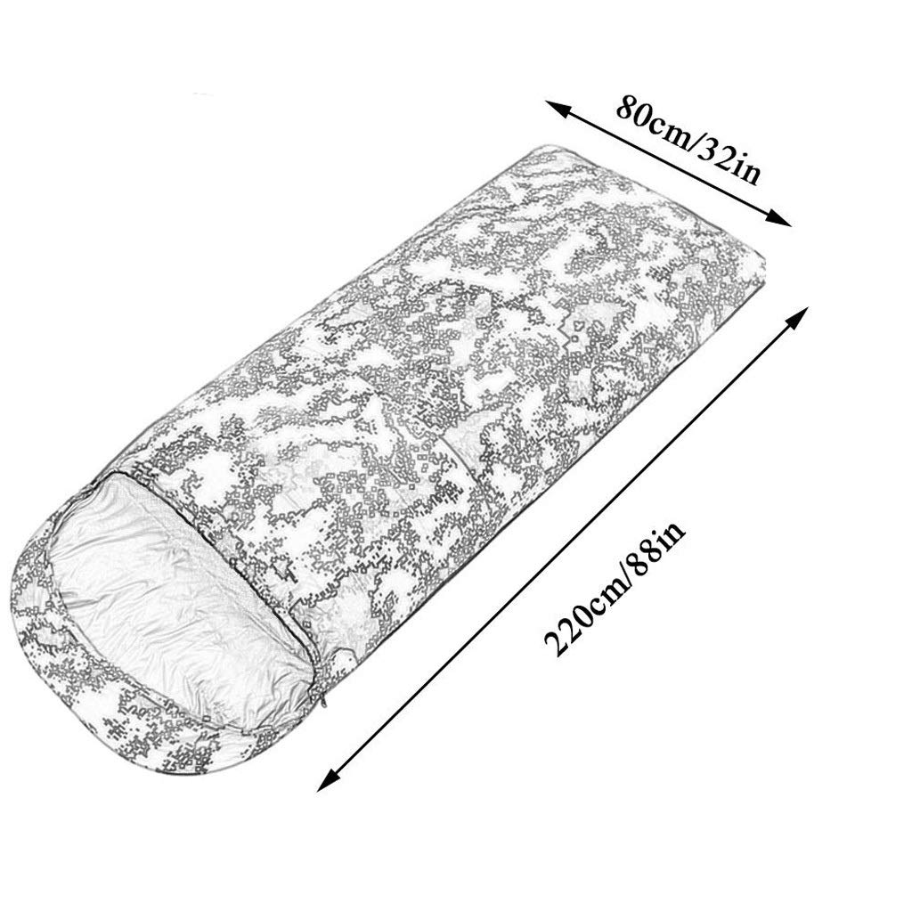 LMMDDP Sleeping Bag Indoor and Outdoor Use,Compact for Camping, Hiking, Backpacking, Traveling,Teens and Adults,Waterproof Camo Warm Sleeping Bag (Color : E)