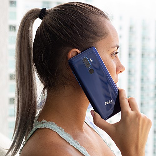 NUU Mobile G3-64GB/4GB RAM - 13MP+5MP Rear Camera, 13MP Front Selfie Camera - Dual-SIM 4G LTE Unlocked Cell Phone- Blue-One-Year US Warranty