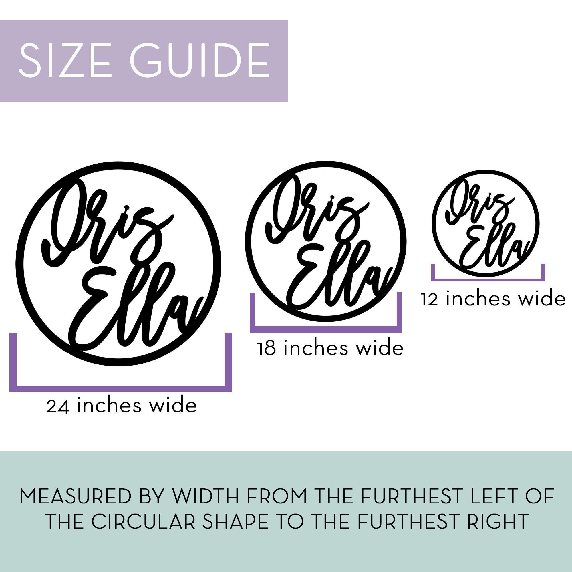 Personalized Wooden Circle Crib Sign β Customize First and Last Name - 3 Sizes: 12, 18, 24 inches wide -Nursery Name Sign, Baby Shower Decor, Birthday Party - Made by Lavender Dots Design