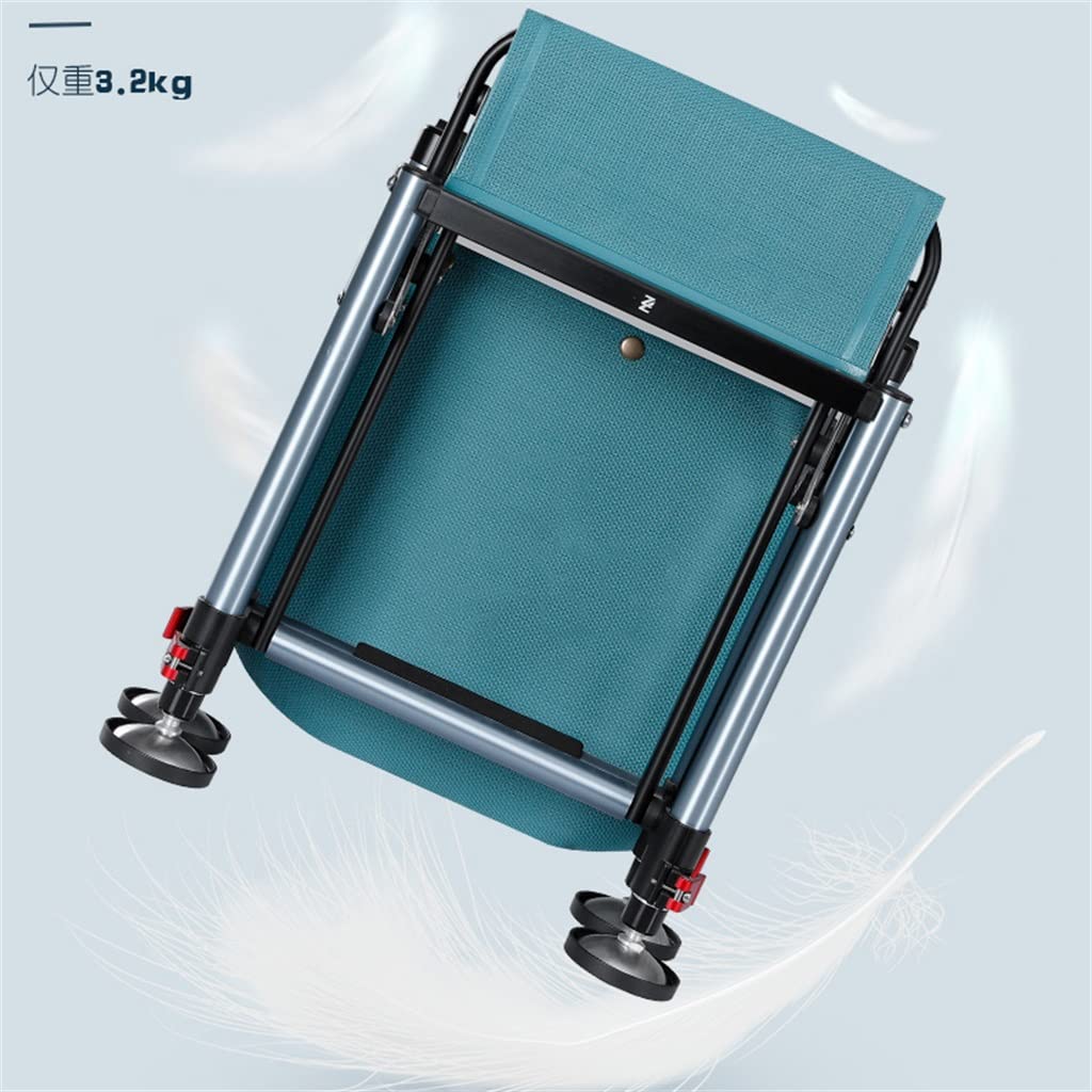 LMMDDP Ultralight Knight Fishing Chair Folding Multifunctional Portable Lightweight Fishing Seat