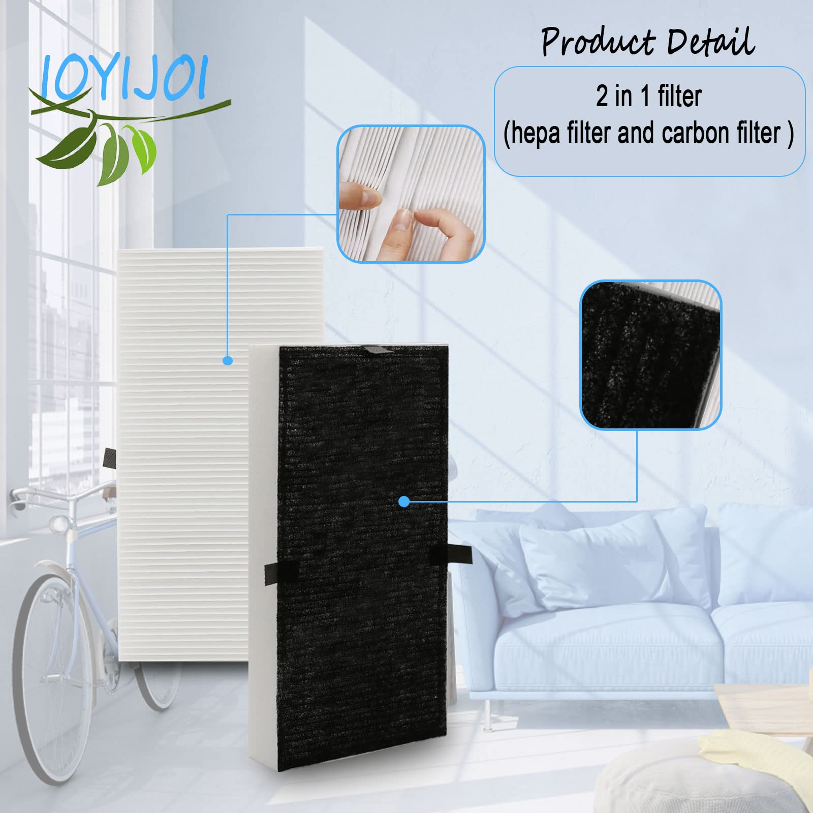 IOYIJOI 2 Pack Filter Replacement Compatible with Honeywell Filter U HRF201B Compatible with HHT270, HHT290 Series