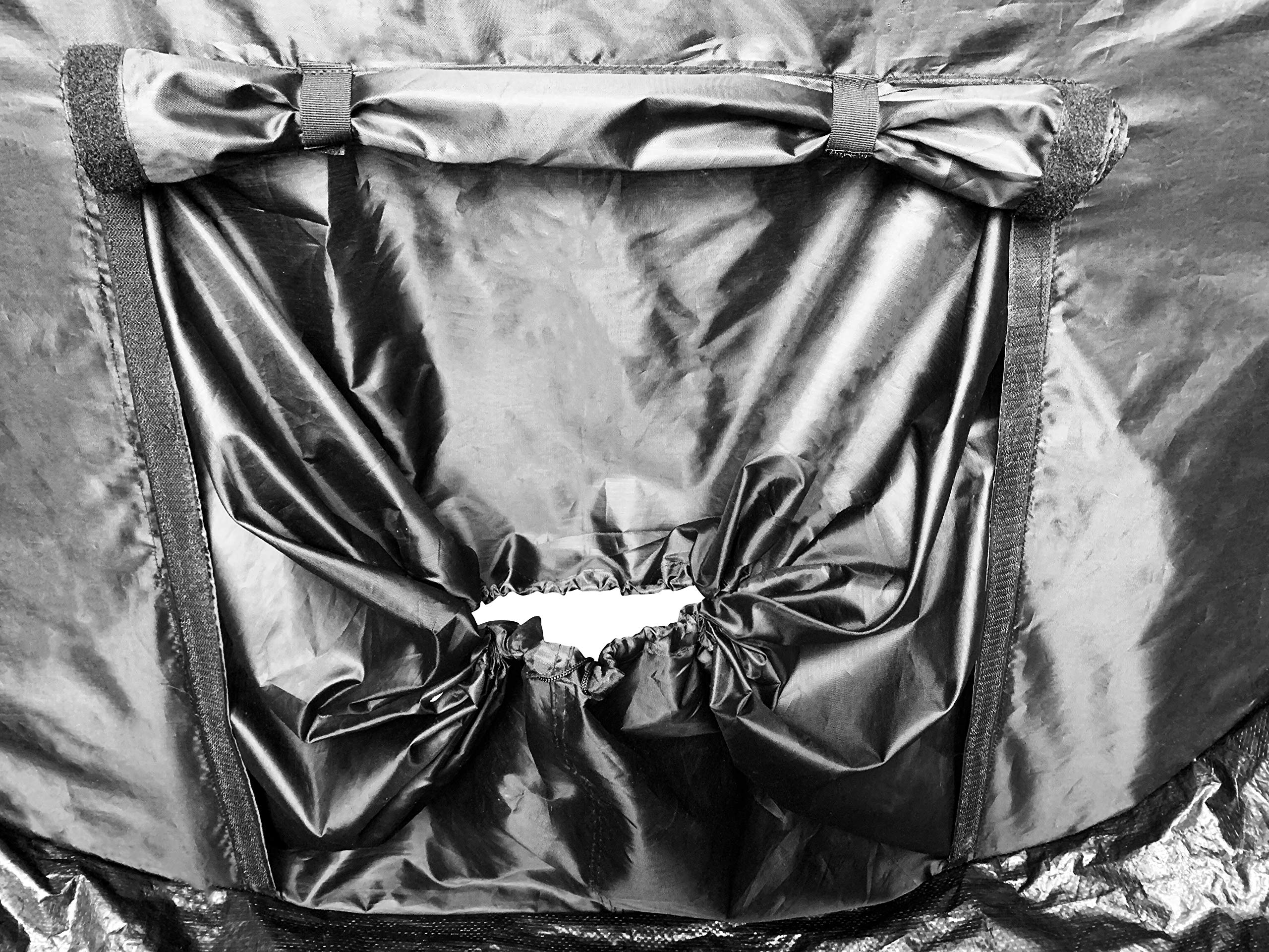 KobbTan Large Deluxe Spray Tanning Pop Up Tent in 1/3 Clear Black Portable Mobile Tan Booth with Carry Case