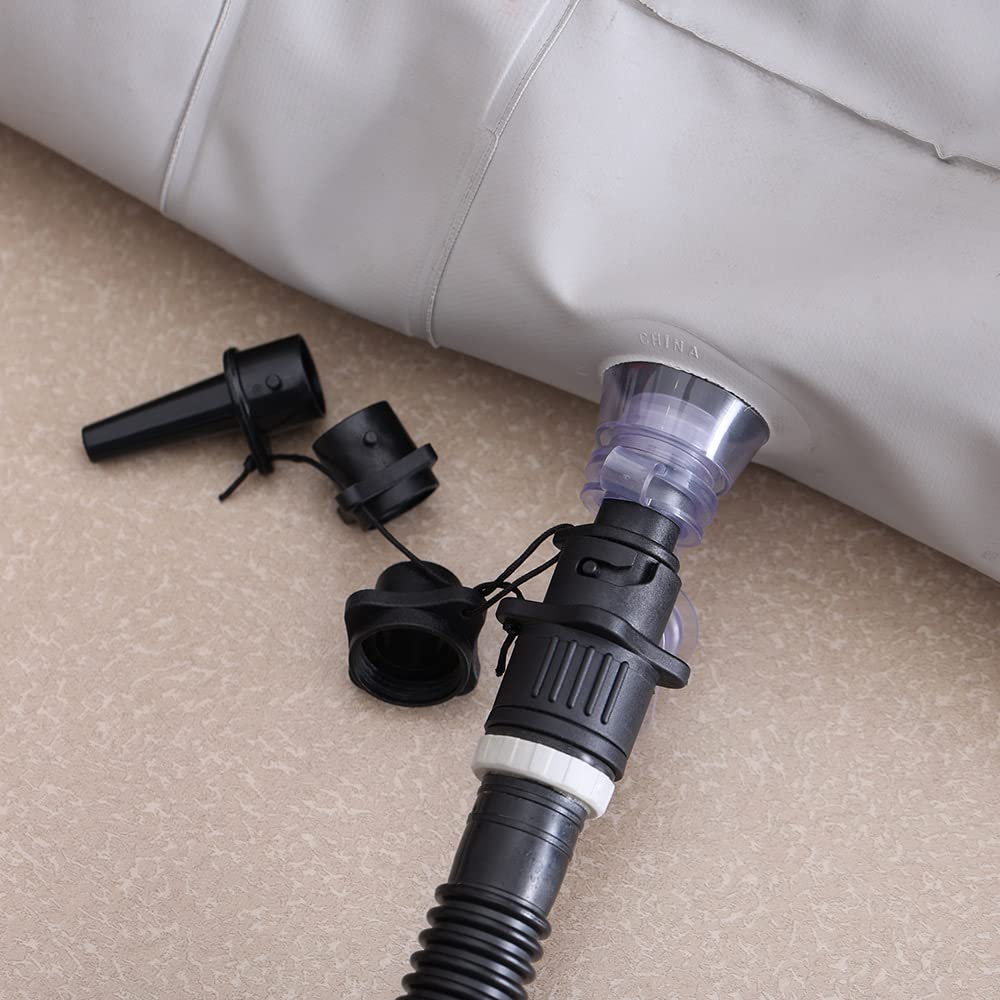 HEYTUR Inflatable Boat SUP Pump Adaptor Standard Schrader Conventional Air Pump Air Valve Adapter Spoke Plate Attachment (Black+Multi)