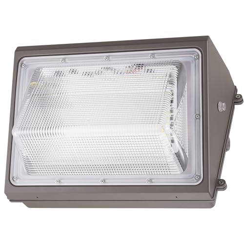 VEVOR 4PCs LED Wall Pack Lights, 120W 11000LM, 5000K Commercial Outdoor Lights Security Lighting Fixture, with Intelligent Light Sensing 240 LED Beads Energy Saving for Garages Yards, IP65 Waterproof