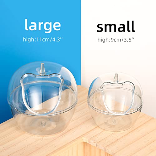 small pet Hamster Sand Bath Container, Transparent Plastic Toilet with Sand Scoop Set, Bath tub Bathroom Special Animals Cage Accessories