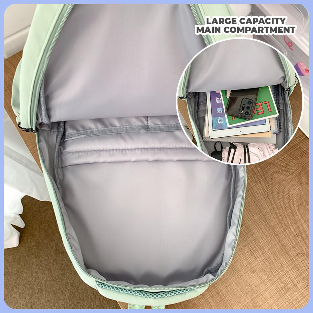 JYQF Cute Backpack for Women Aesthetic Backpack Brevite Backpack Kawaii Backpack Cute Canvas Backpack