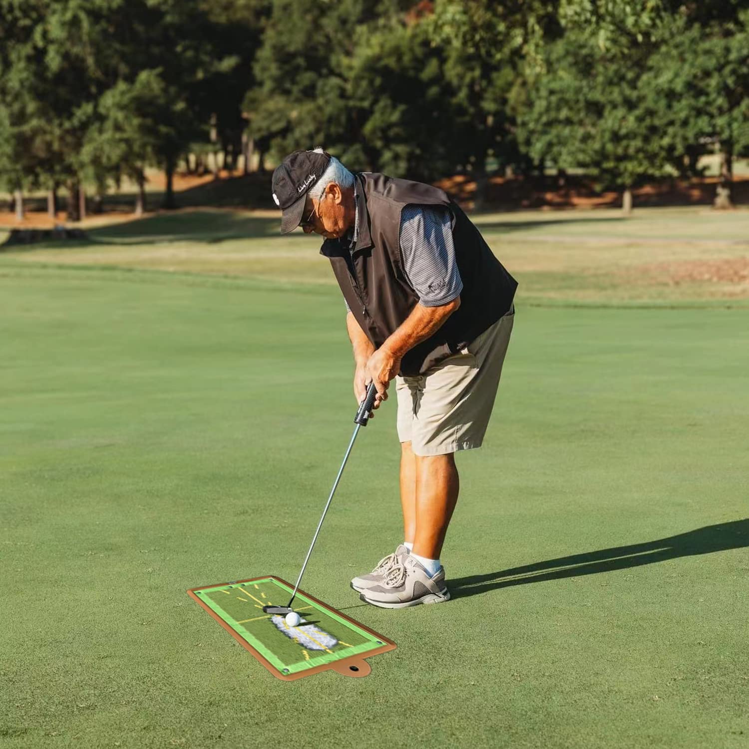 NARKEN Golf Training Mat for Swing Detection Batting, 2023 Newest Premium Golf Impact Mat, Golf Path Feedback Golf Practice Mats, Indoor/Outdoor Golf Training Aid Equipmen, green
