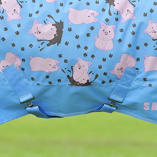 Saxon 600D Pony Standard Neck Medium Horse Blanket, Pig Print, 66"