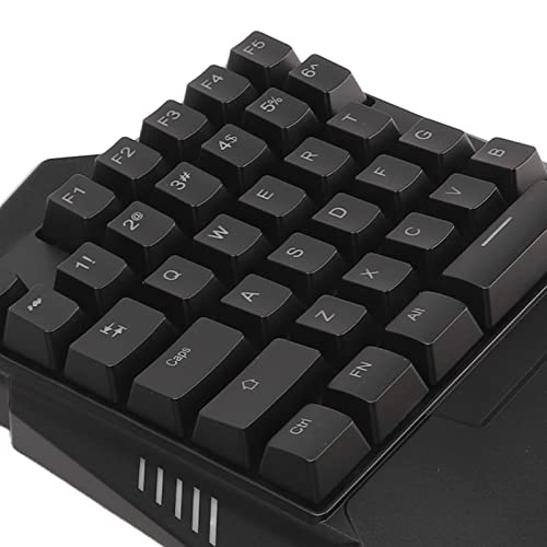 One Handed Gaming Keyboard, USB Mini Gaming Keyboard 35 Keys for Office