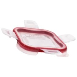 Pyrex 8701R-PC 1-Cup Freshlock Clear Plastic Lid with Red Gasket - 2-Pack Made in the USA