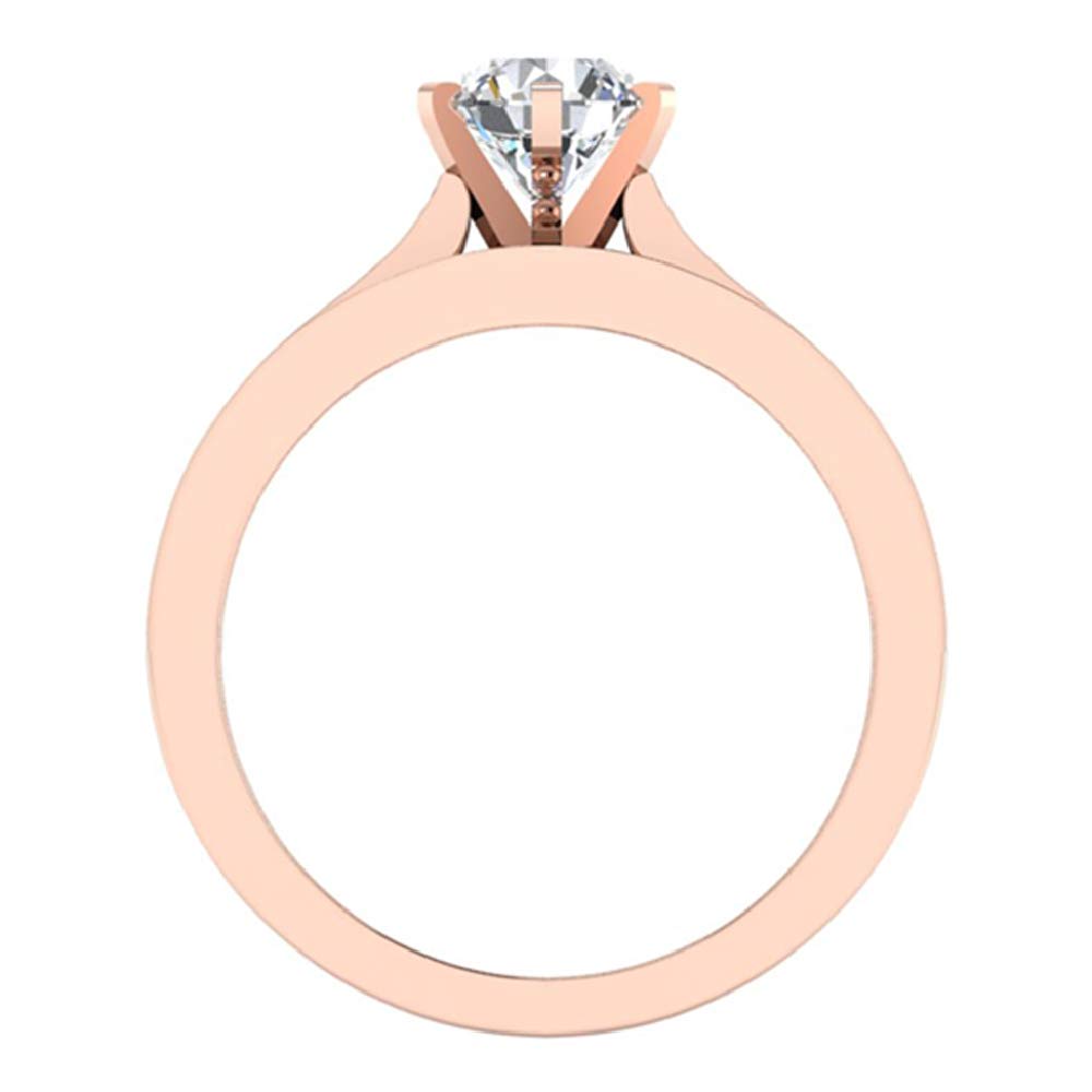 Glitz Design Classic Channel Engagement Ring Set Sparkling Diamond Wedding Set 1.25 ctw 14K Rose Gold (J, I1) Ring size 4