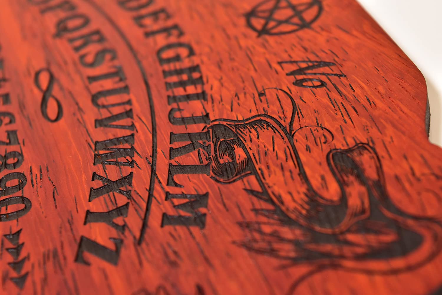 Mini Ouija Board in African Padauk Wood - 8 x 5.5 in, 1/4 Thick - All Natural - Real Plain Wood - Customizable