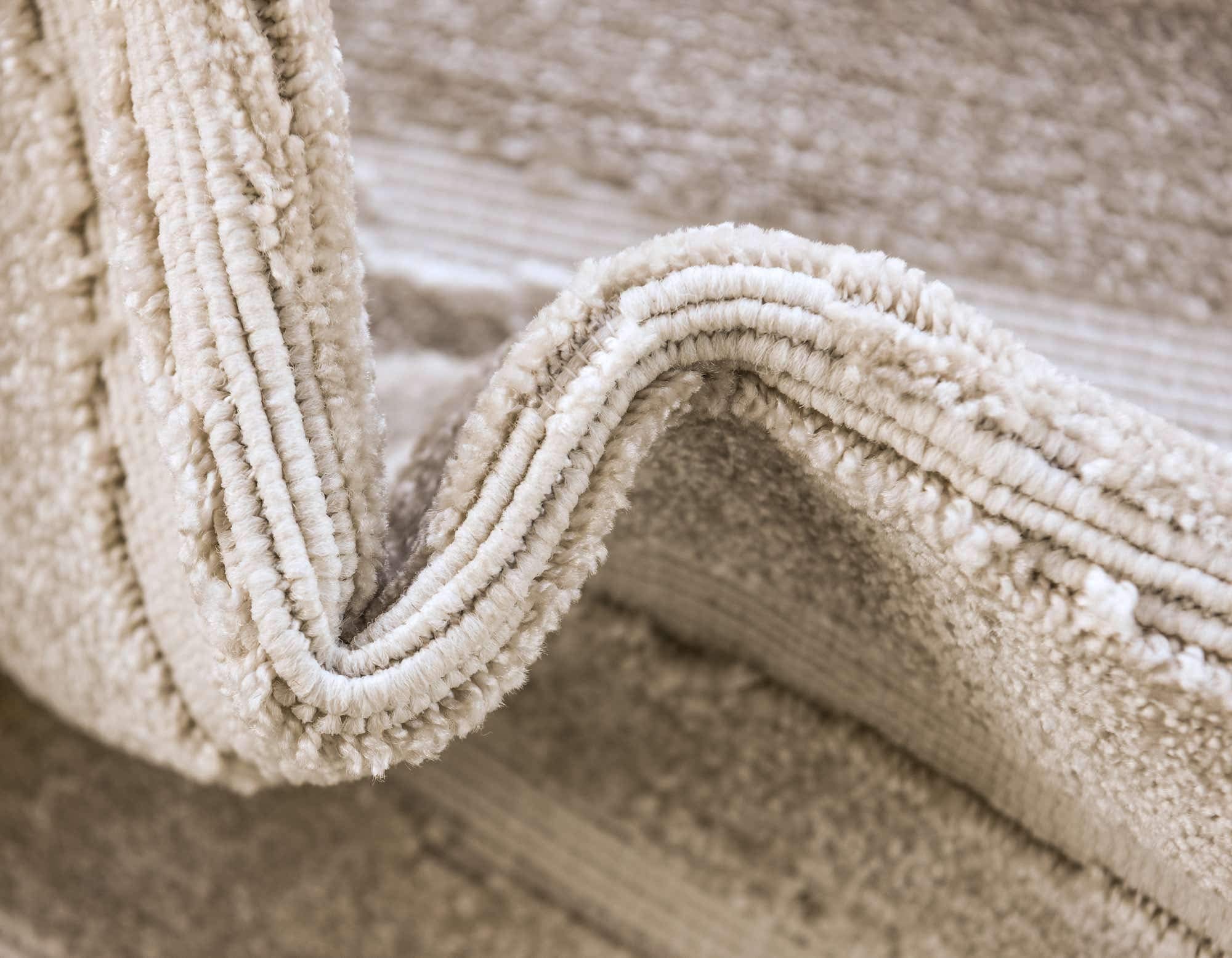 Unique Loom Sabrina Soto Outdoor Collection Geometric, Modern, Vibrant, Striped Carved Area Rug, 2 ft x 8 ft, Beige