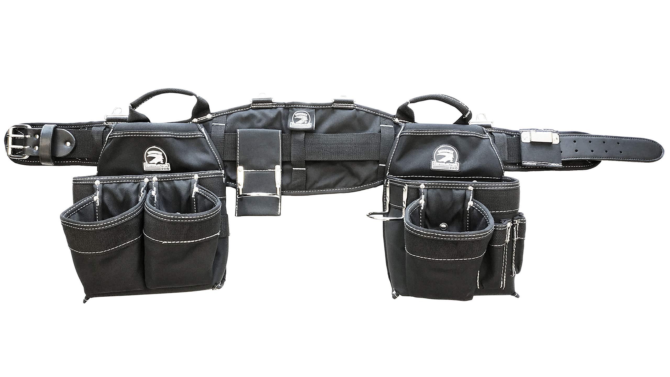 Gatorback Professional Carpenter's Tool Belt Combo w/Air-Channel Pro Comfort Back Support Belt. (Medium 31-35 Inch Waist)