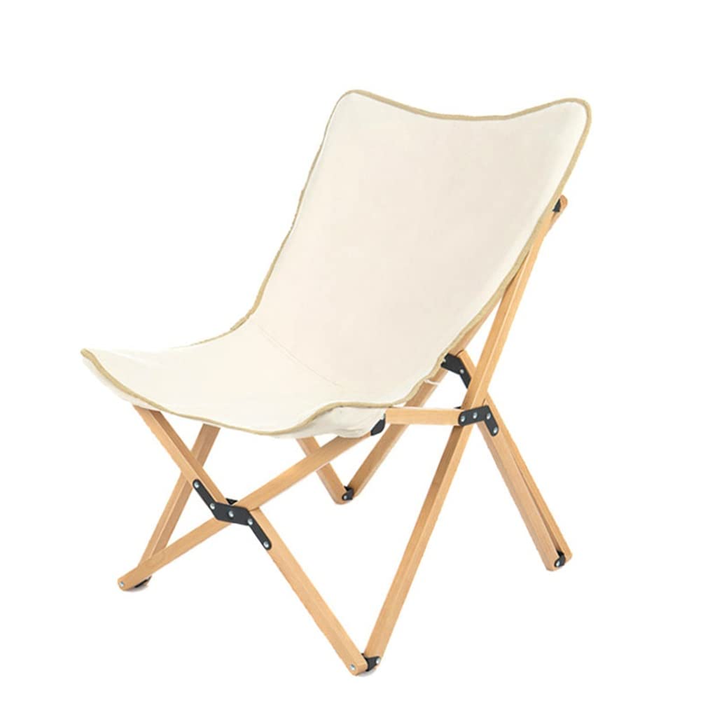 LMMDDP Portable beech Wooden Outdoor Camping Chair Indoor Garden Foldable Lazy Seat Fishing Picnic BBQ Folding Backrest Stool