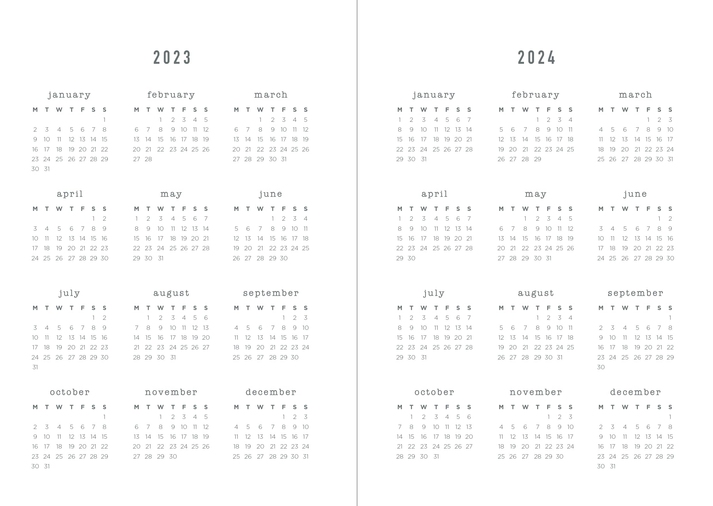 Letts Big Plans A6 2024 day to page with appointments diary - stone