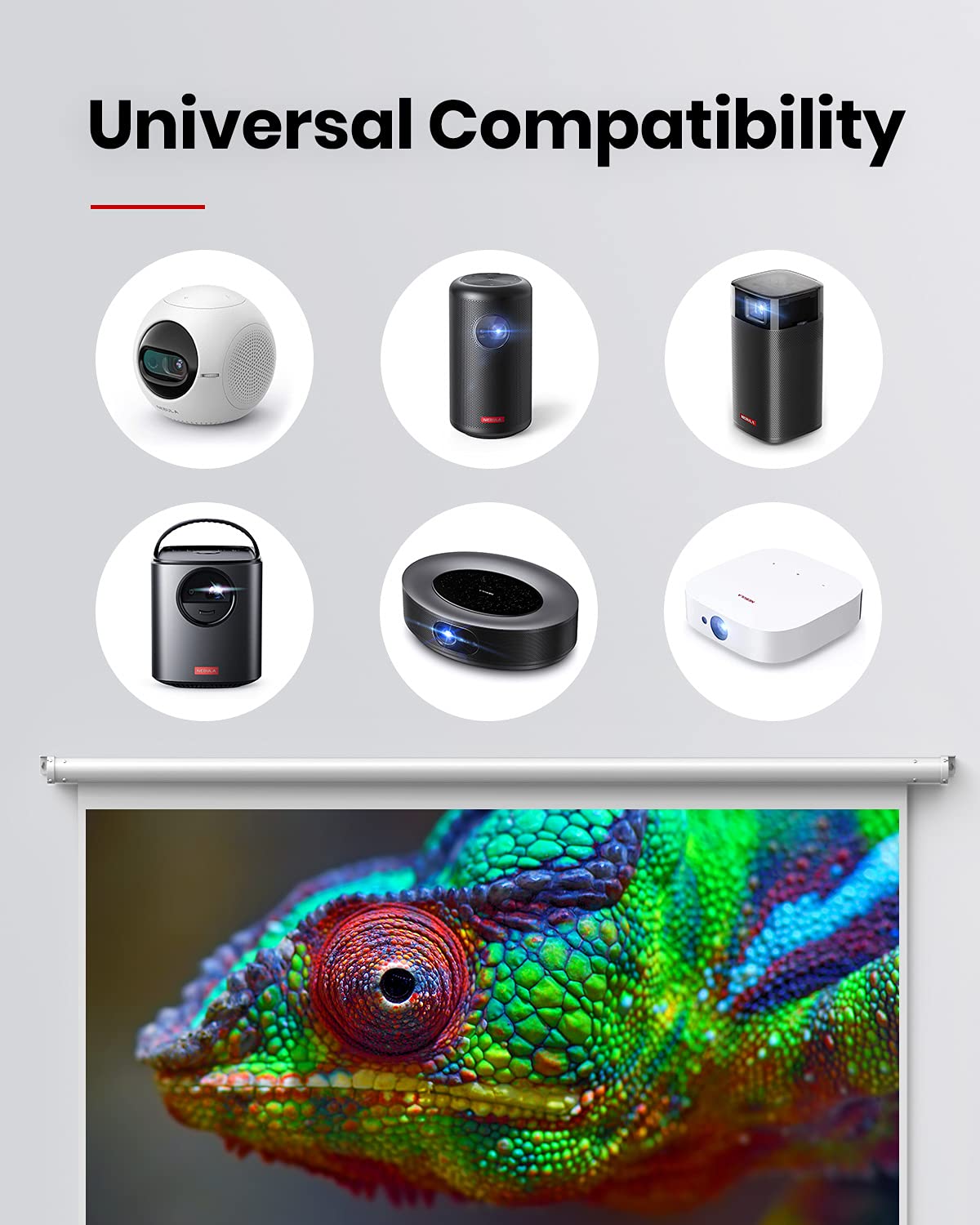 NEBULA Cosmos Laser 1080P Projector with Nebula 100-Inch Projector Screen for Home, Office, and Classroom