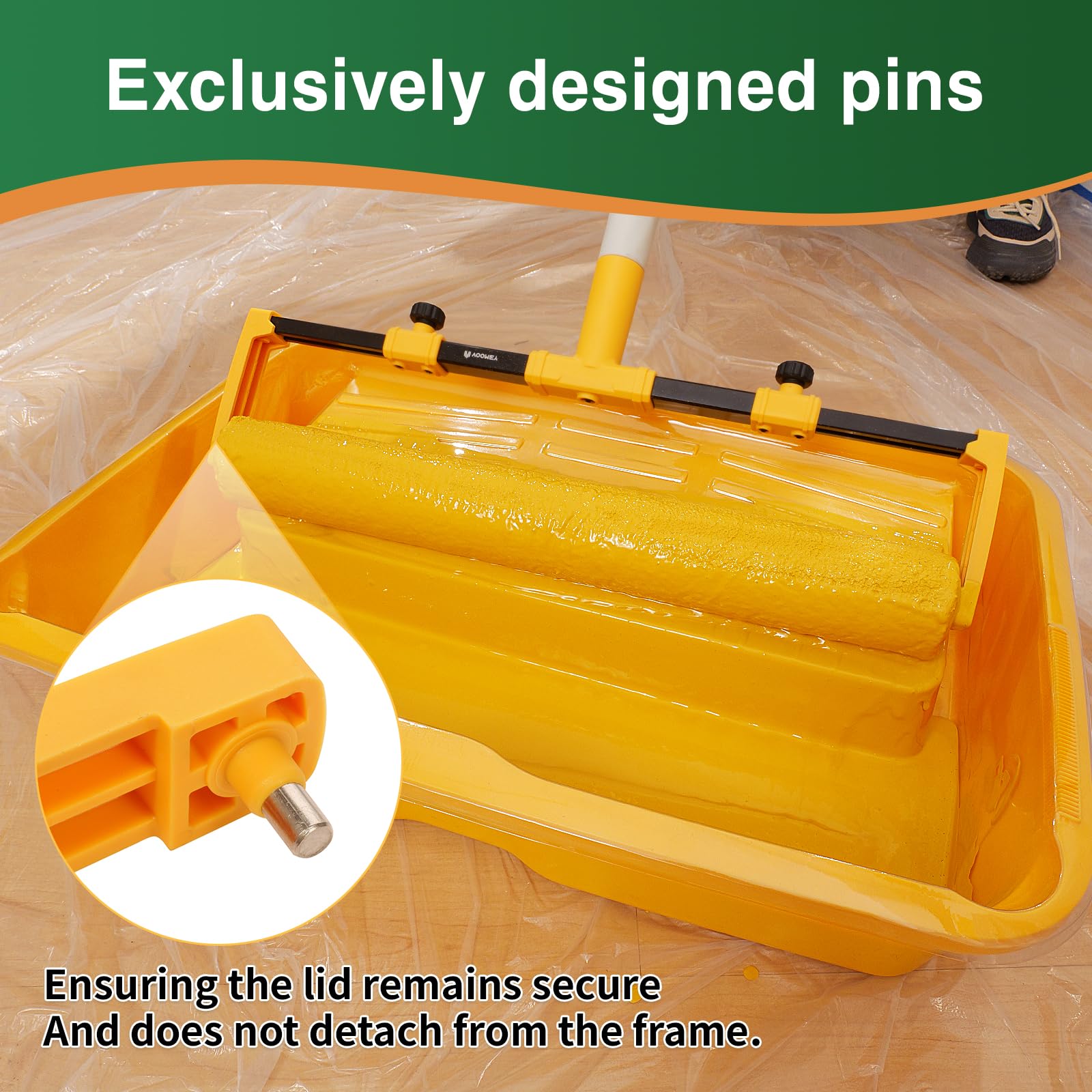VOOMEY 18"Paint Roller Frame,The Adjustment Range is from 12"to 18",Suitable for Large-Scale Painting Projects,Can Be Used with an Extension Pole