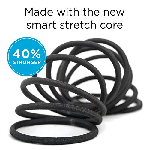 Goody Hair Women's Braided Hair Elastics Black 4mm for Medium Hair, 32 Count (Pack of 1)